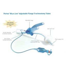 Portex Cuffed Blue Line Adjustable Flange Tracheostomy Tube 6.0mm 100 ...
